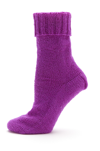 Basic Toe Up Sock - Uni Merino Neons Pattern